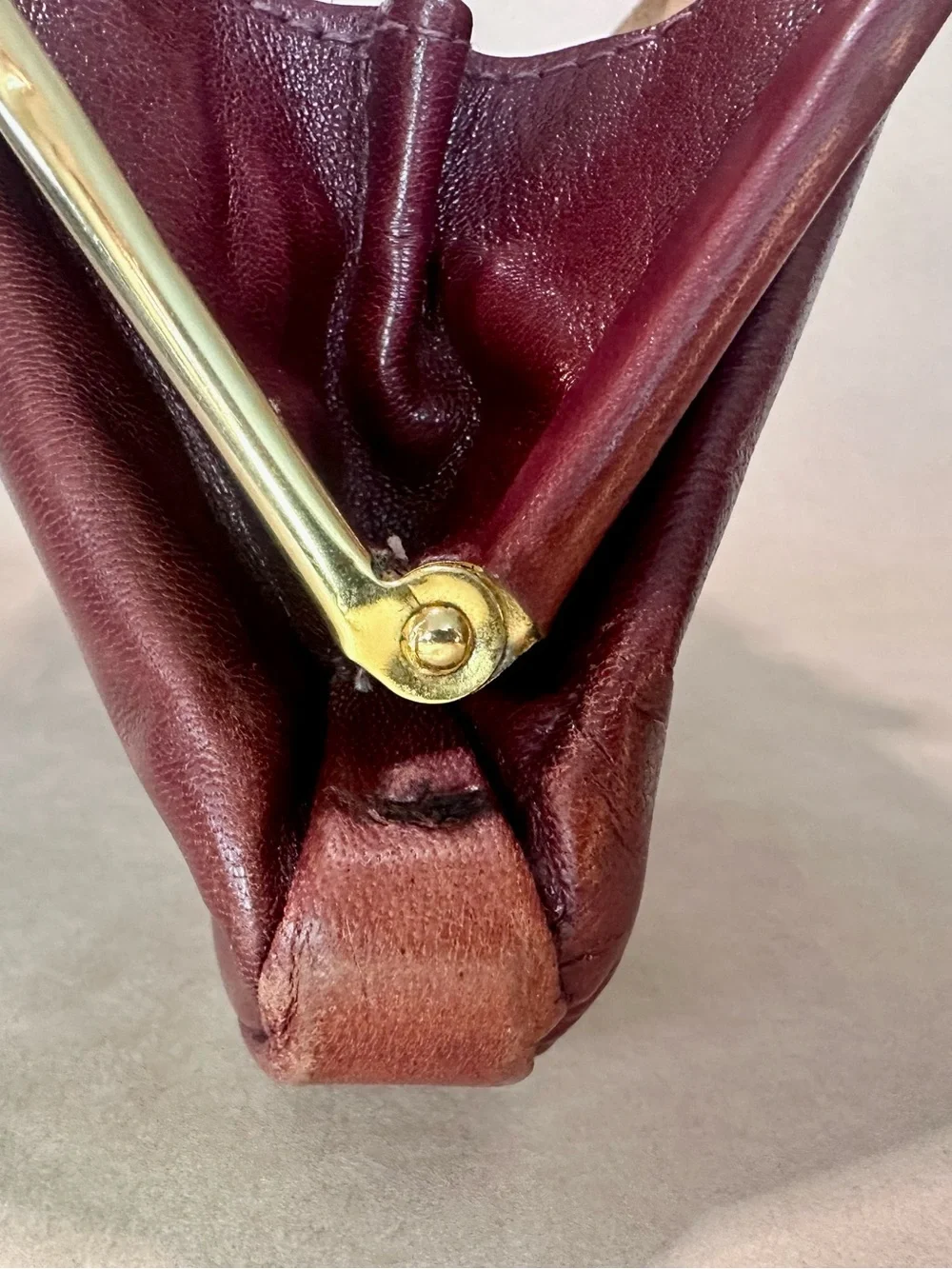Sabiha | Bags | Vintage Sabiha Leather Boutique Oxblood Burgundy Frame ...
